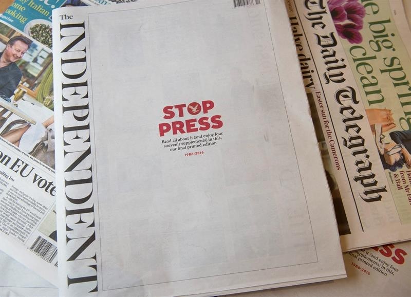 El diario 'The Independent' publica su última edición en papel | ORAIN
