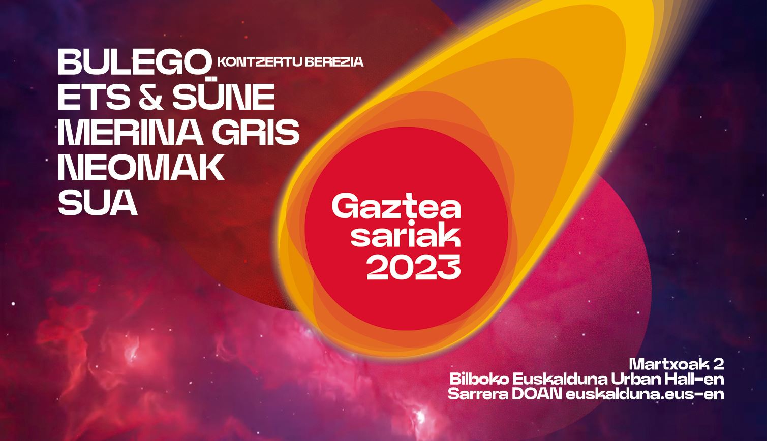 Dena prest 2023ko Gaztea Sarietarako