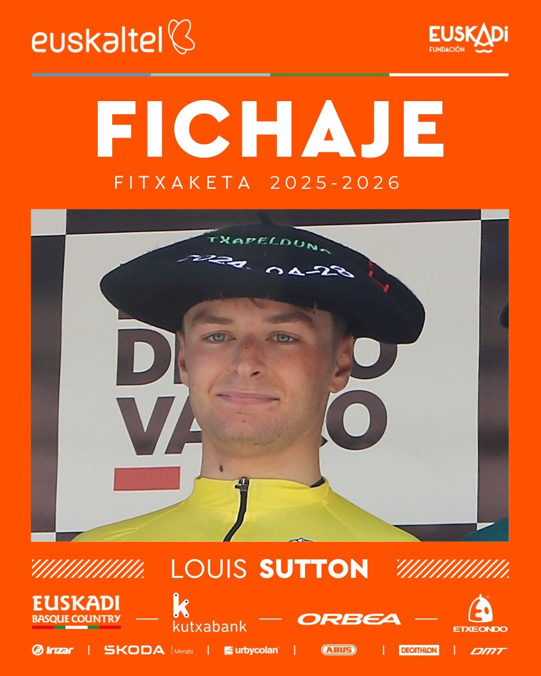 El inglés Louis Sutton ficha por el Euskaltel-Euskadi | KIROLAK
