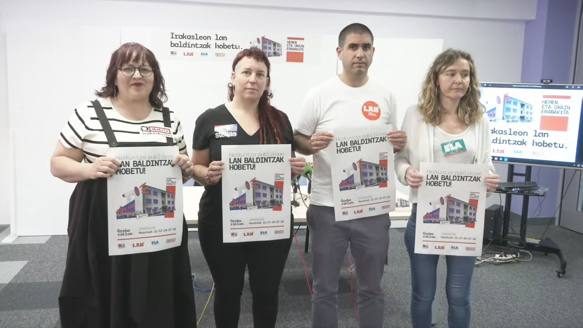 Hezkuntzako sindikatuek astebeteko beste greba ziklo bat deitu dute ...