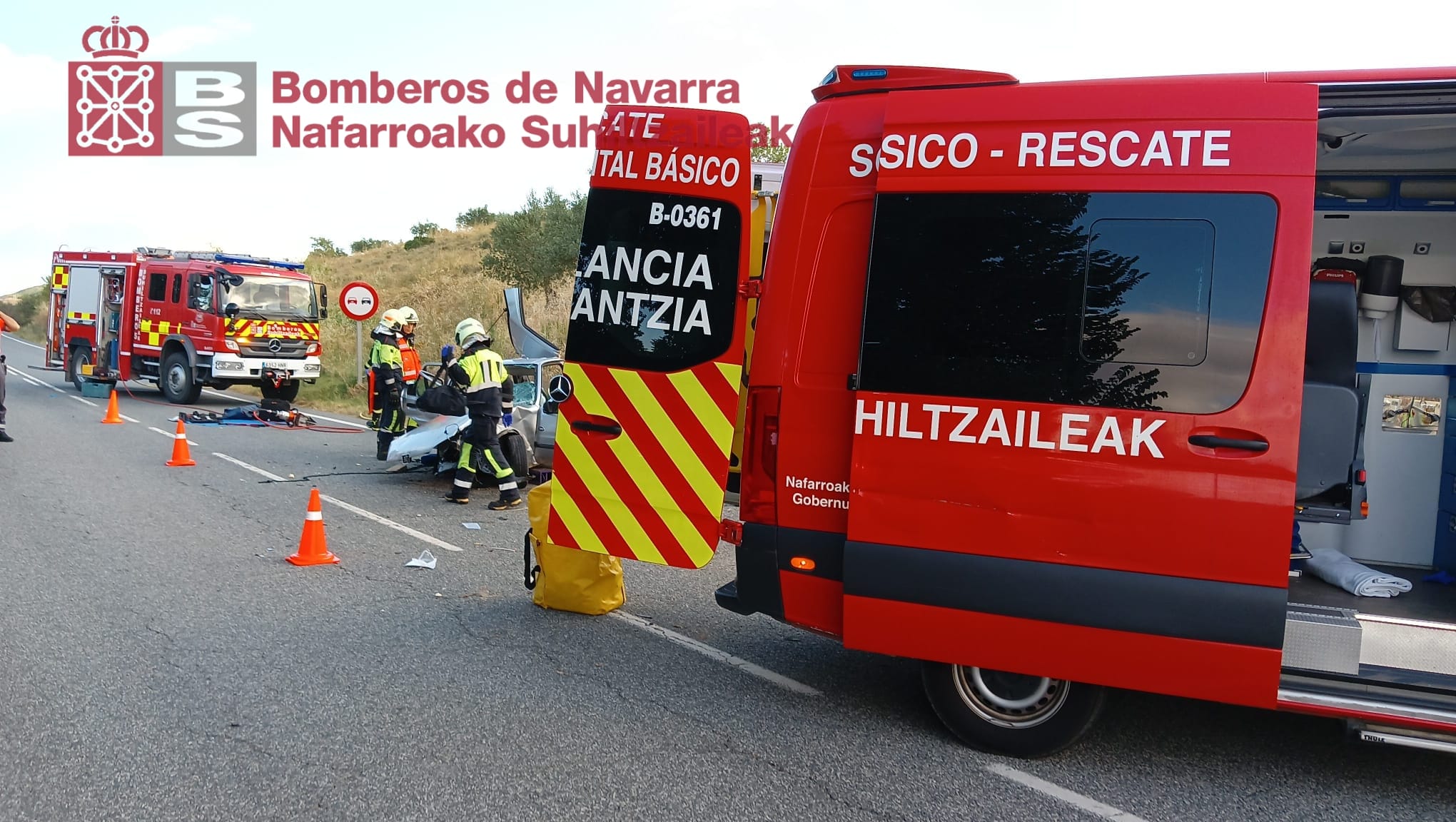 Un conductor de 18 años herido tras salirse de una vía en Arróniz | ORAIN