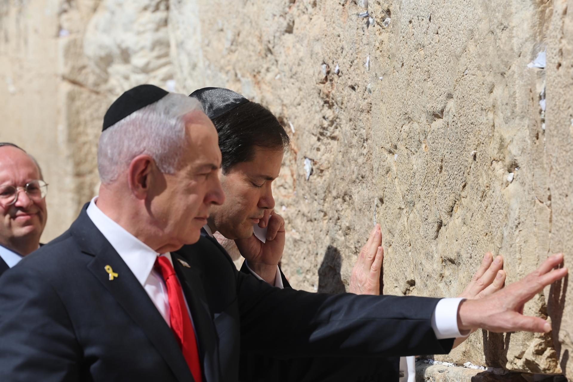 Netanyahu con Rubio en el Muro de las Lamentaciones: "Esta alianza ...