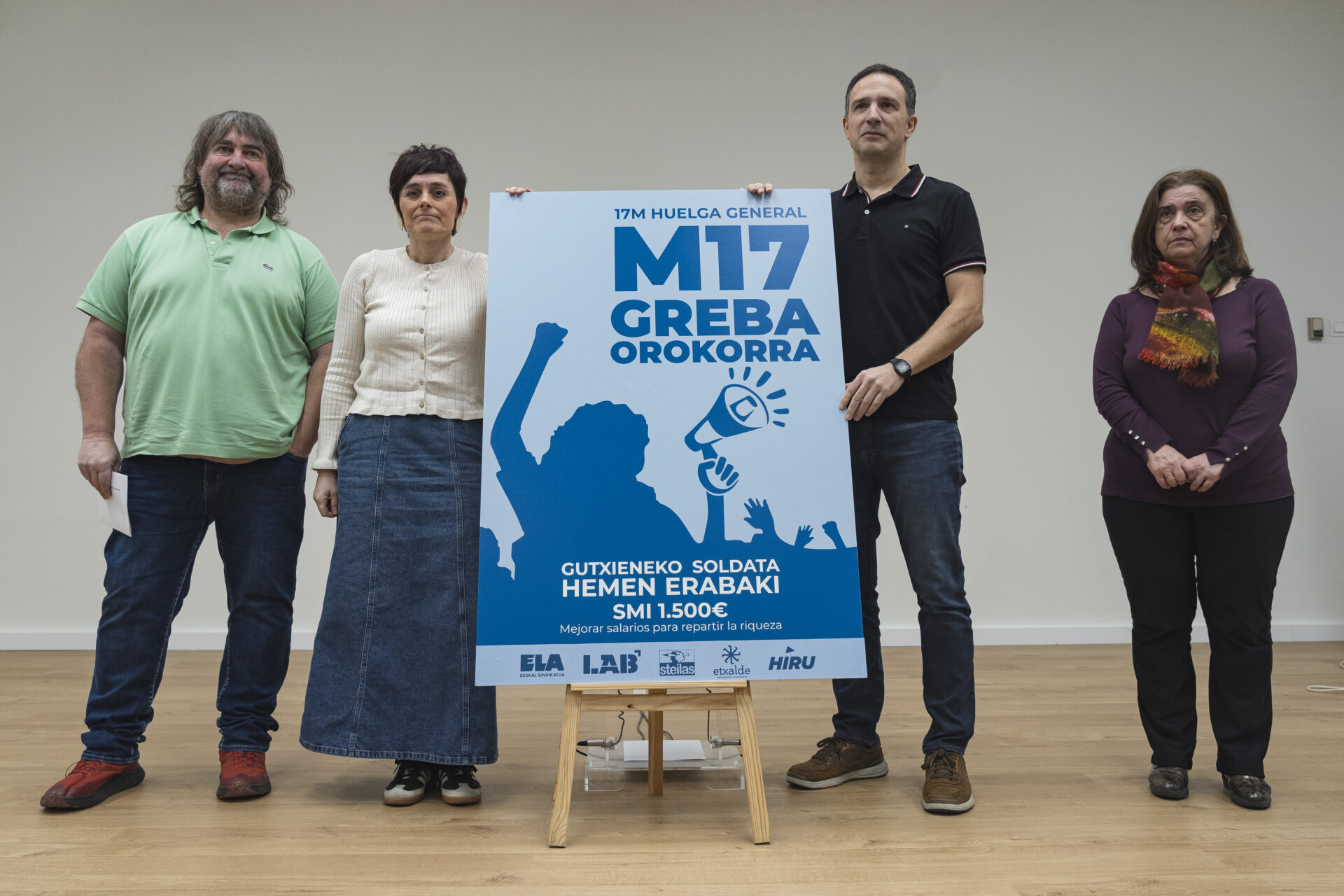 La mayoría sindical vasca registrará hoy la huelga general del 17 de ...